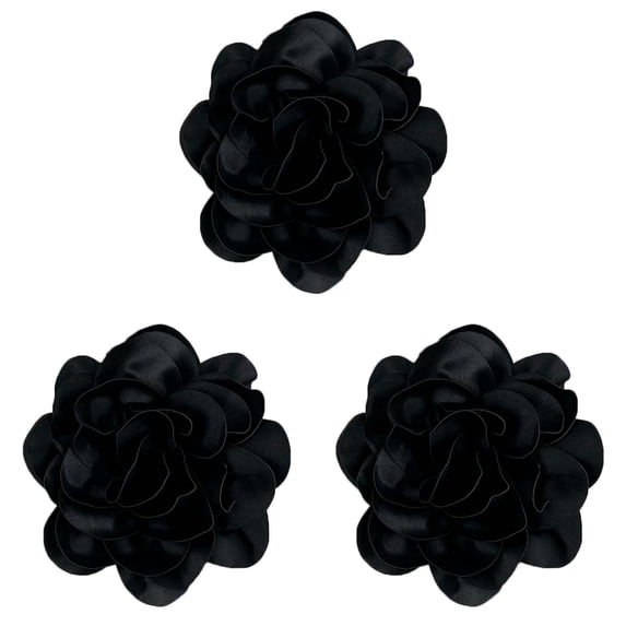 1-4PC Extra Large Flower Brooches Lapel Pins Handmade Dainty Satin ...