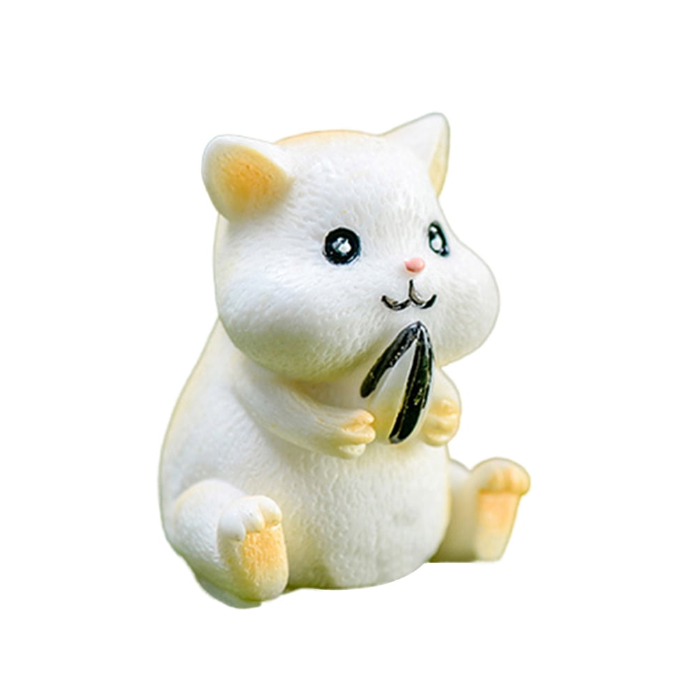 1/4PCS Mini Animals Miniature Figurines Animals Model Hamster Garden ...