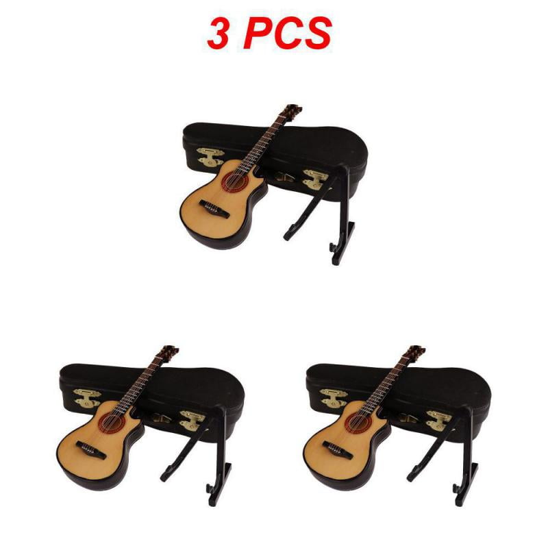 1~4PCS Mini Classical Guitar Wooden Miniature Guitar Model Musical ...