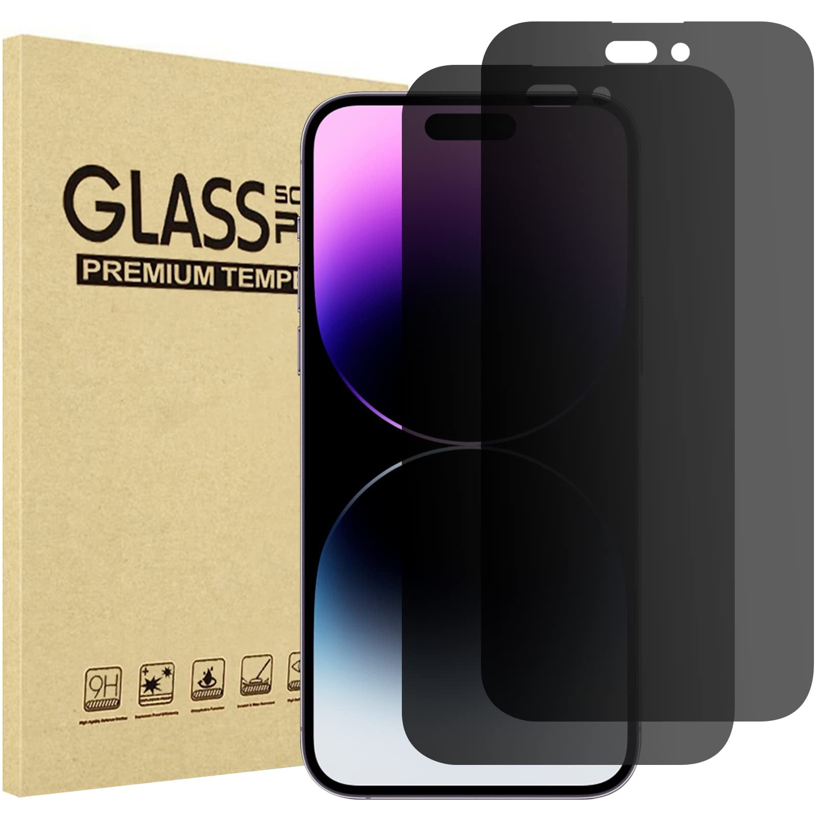 1-4PCS Privacy Screen Protector For iPhone 14 13 12 15 Pro Max Plus ...
