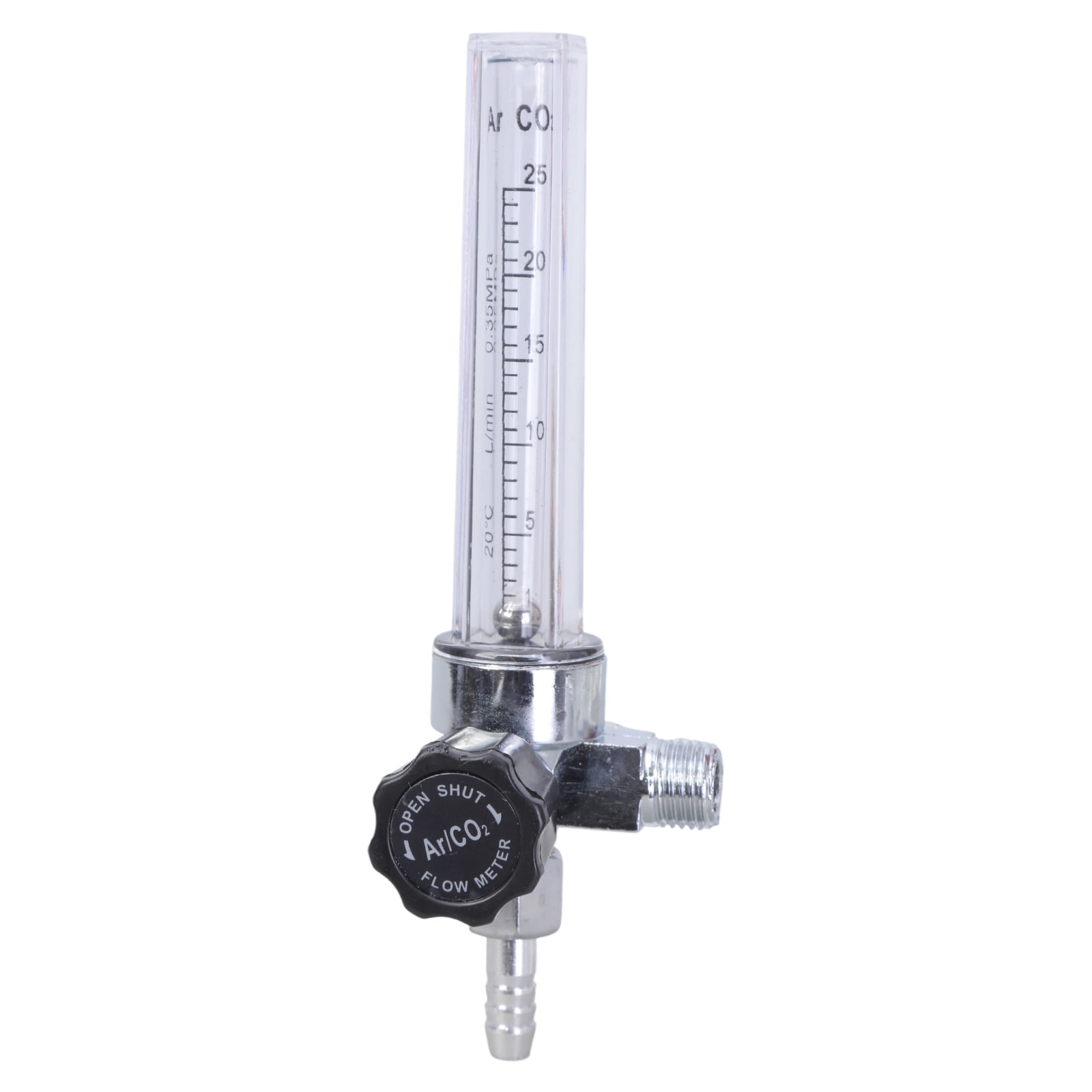 1 / 4PT 0.15 MPA 7mm Barb Débitmètre gaz Argon AR / CO2 Régulateur ...