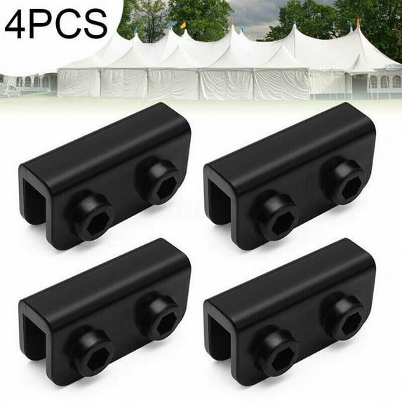 1/4Pcs Black Rectangular Bracket Pop-Up Gazebo Replacement Connector ...