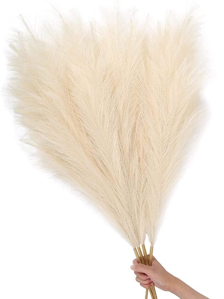 1/4Pcs Faux Pampas Grass Stems, Large 43''/110CM Tall Artificial Pampas ...