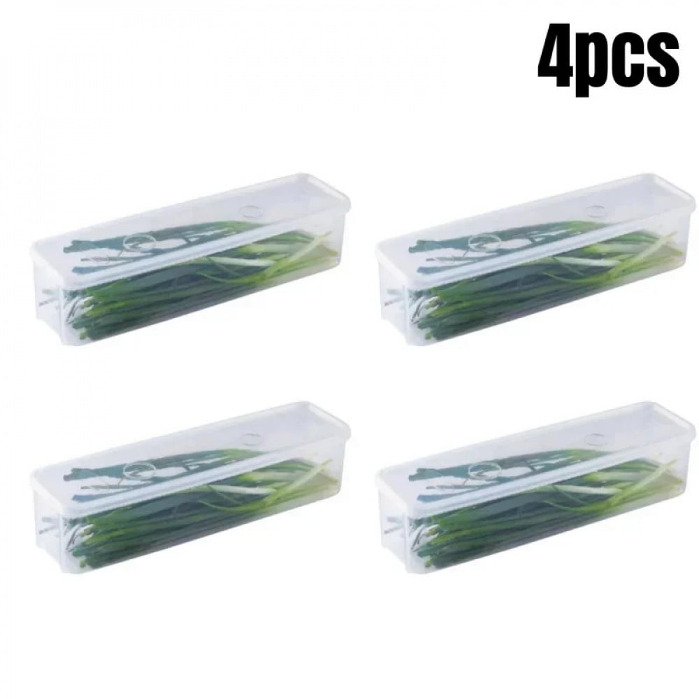 1/4Pcs Refrigerator Storage Boxes With Lid Plastic Fresh Keeping Box ...