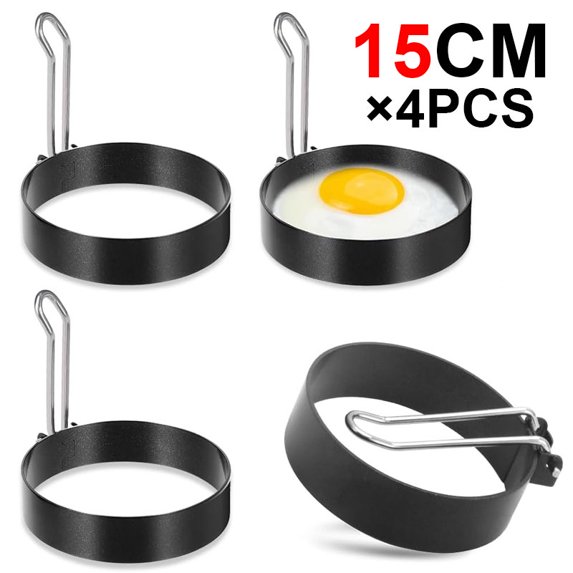 1/4Pcs Round Egg Ring for Frying or Shaping Egg Stainless Steel Circles ...