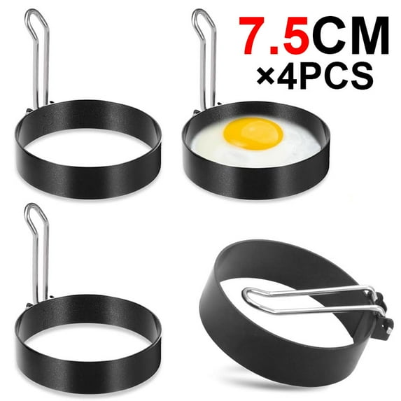 1/4Pcs Round Egg Ring for Frying or Shaping Egg Stainless Steel Circles ...