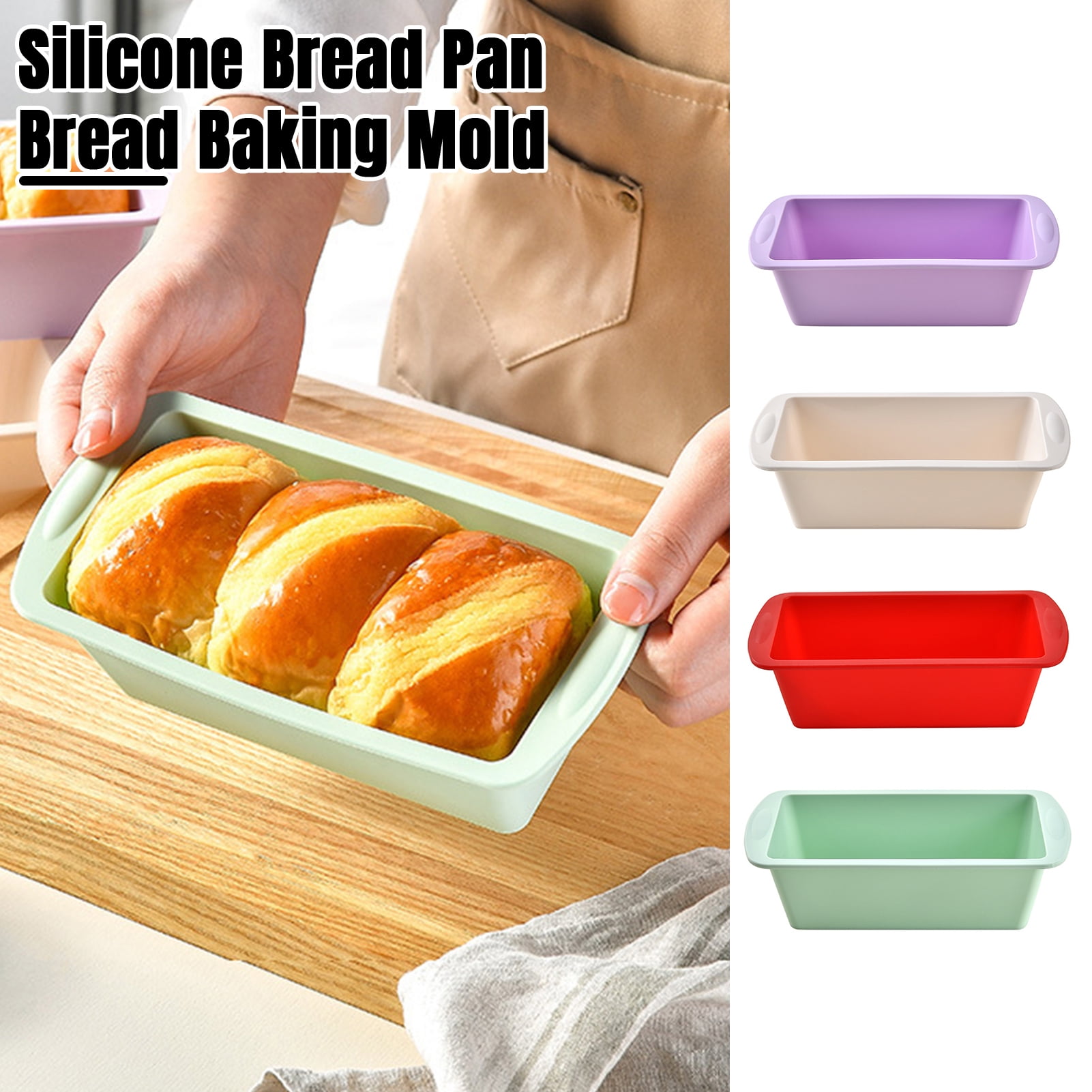 1/4Pcs Silicone Bread Loaf Pan Non-Stick Baking Pans for Homemade Bread ...