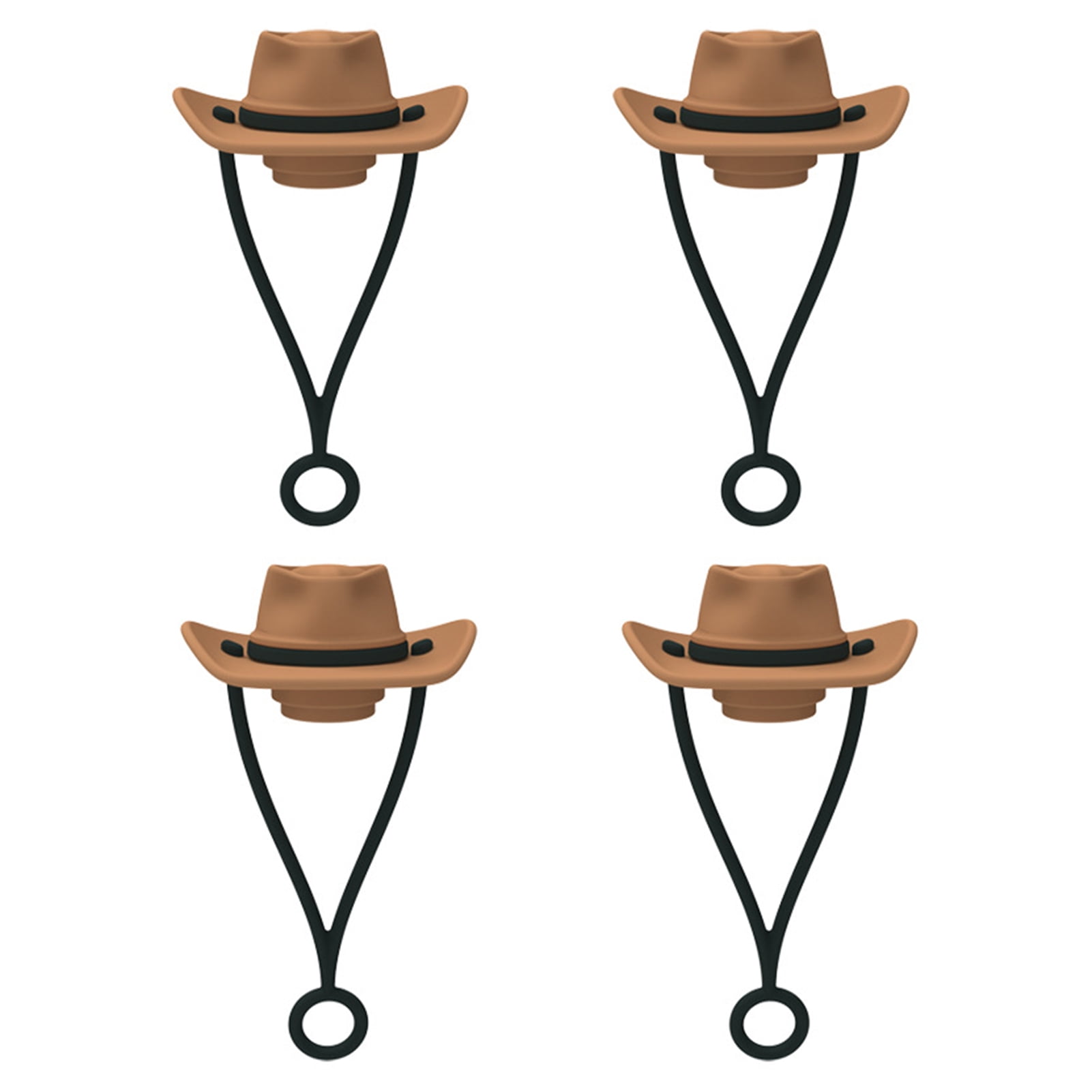 1/4Pcs Straw Cover Hat Shape Silicone Straw Lid Dust-proof Straw End ...