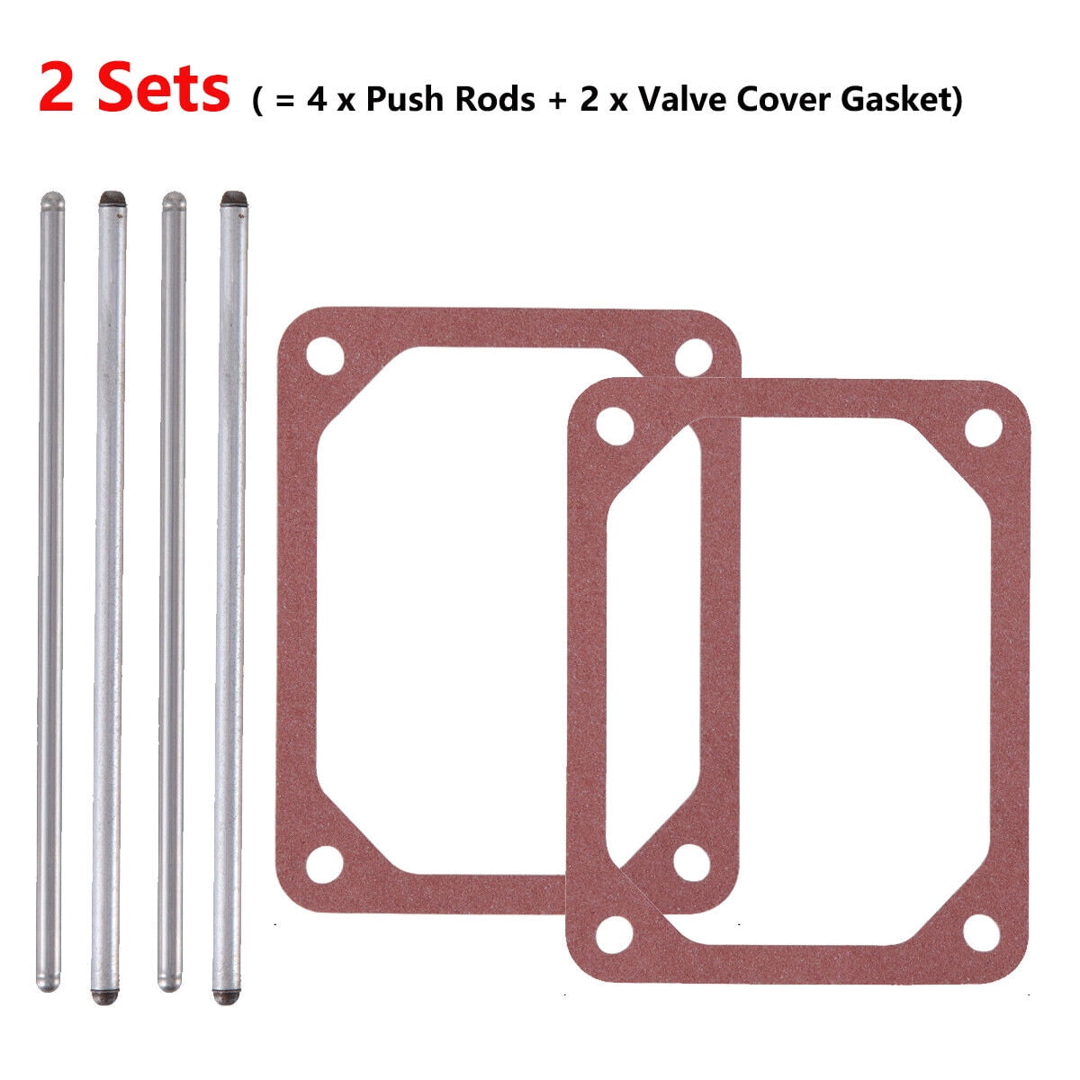 1-4X Valve Cover Gasket & Push Rods Set for Briggs Stratton 690981 ...