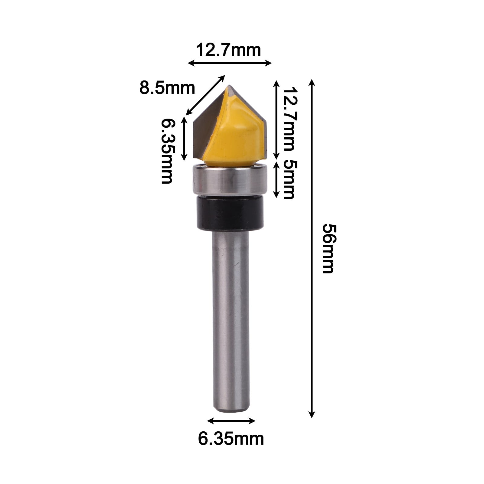 1/4inch 6.5mm Shank Router Bits V Groove Bit 90 Degree Wood Trimmer ...