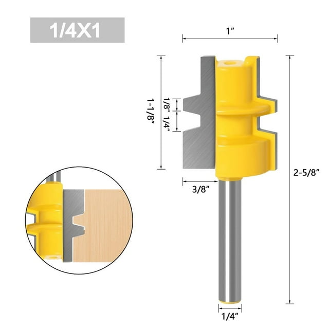 1/4inch 6mm Shank Edge Trim Router Bit Woodworking Milling Cutter Tenon ...