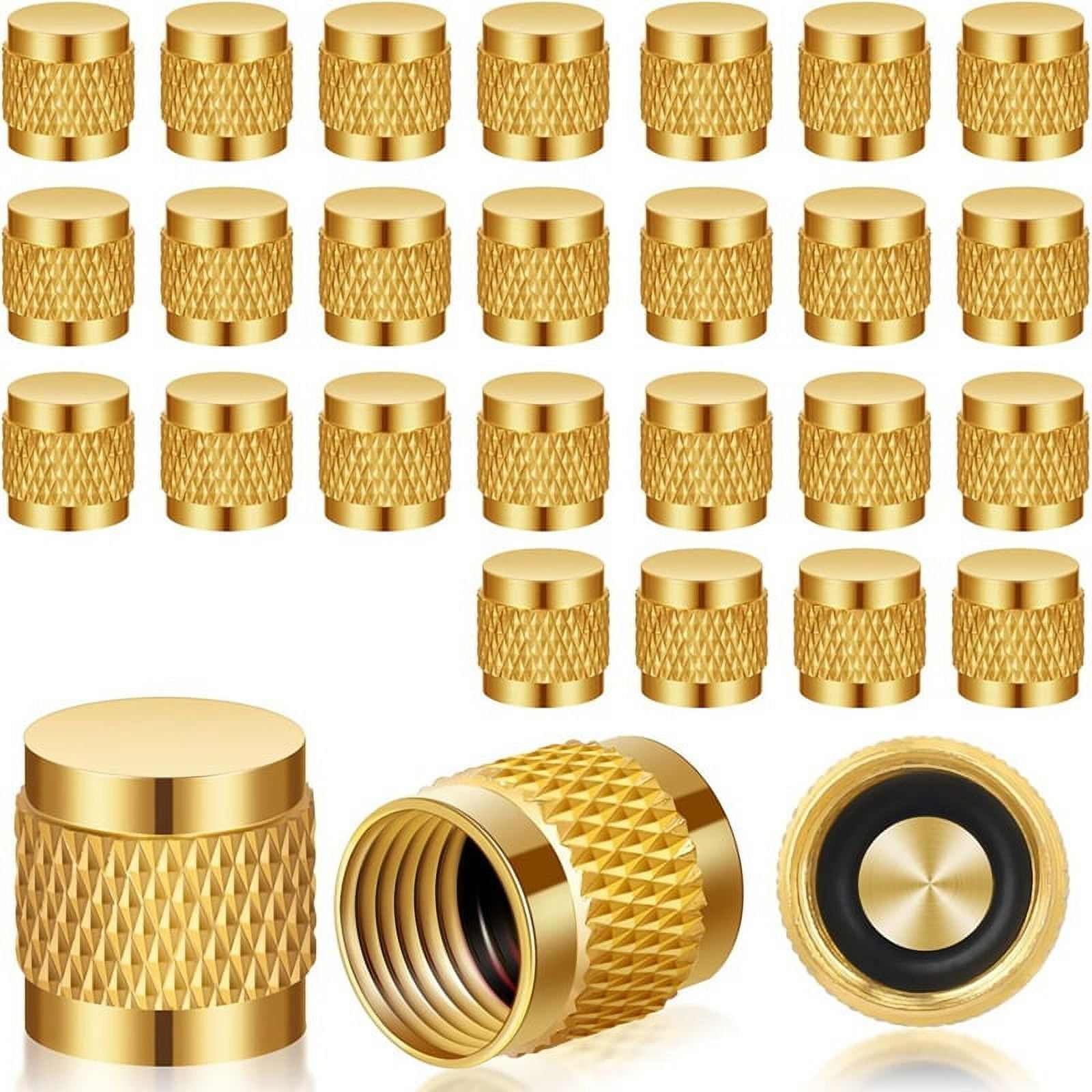 HOT 1/4inch Flare Cap, Round Brass HVAC Locking Caps, W/Neoprene O-Ring ...