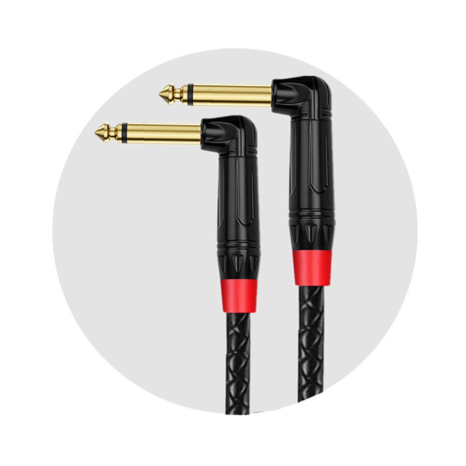 1/4inch Instrument Cable Right Angled to Straight 6.35mm Male Stereo ...