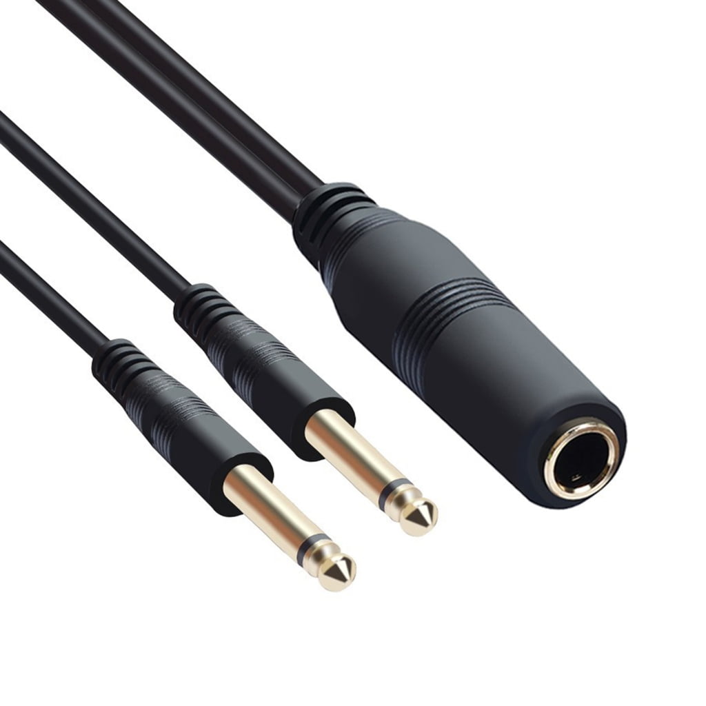 1/4inch Stereo Splitters Y Cable, 6.35mm Male to Double 6.35mm Female ...
