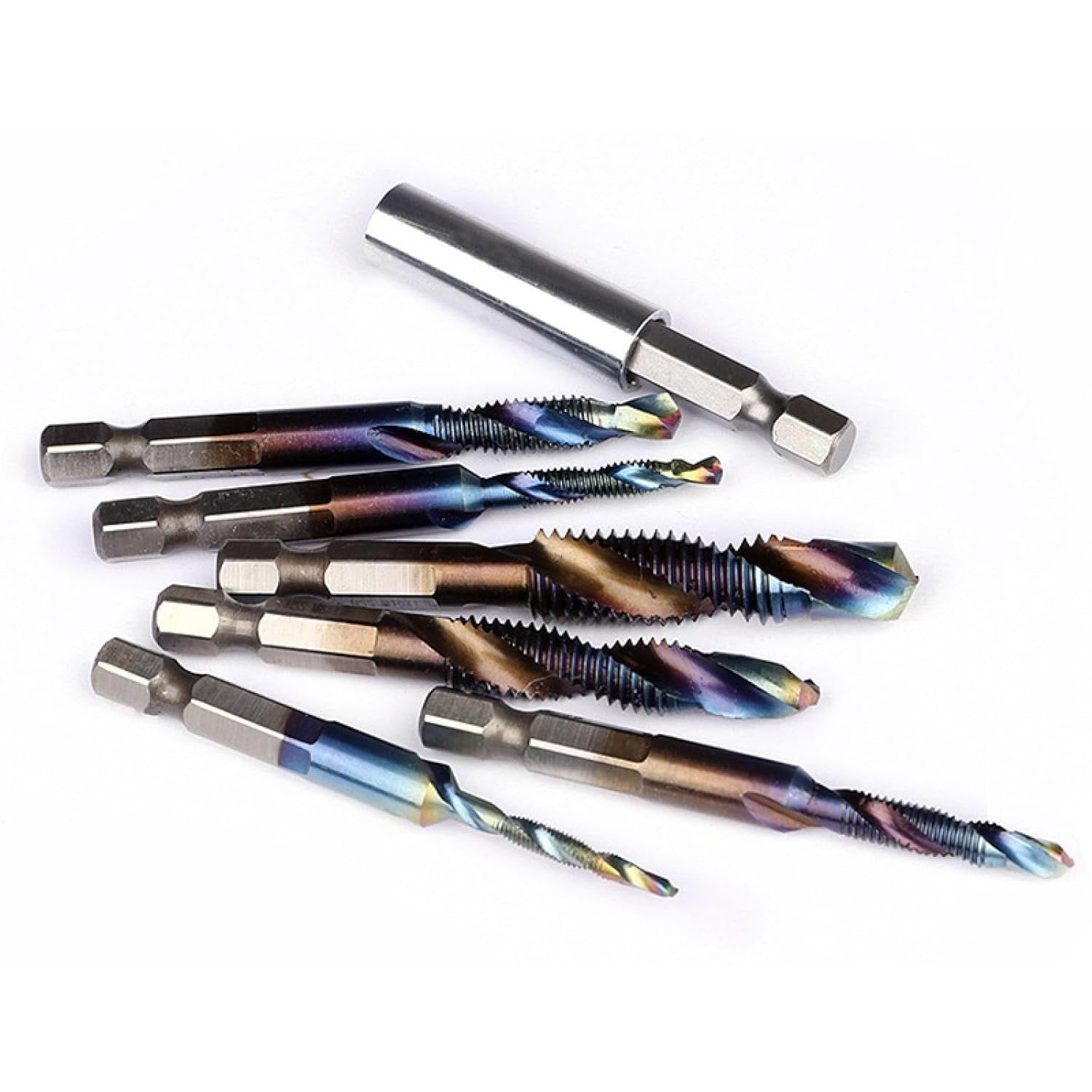 1/4mm Shank M3-m10 Hss Thread Tap Set Metric Tap Drill Nano Blue Coated ...