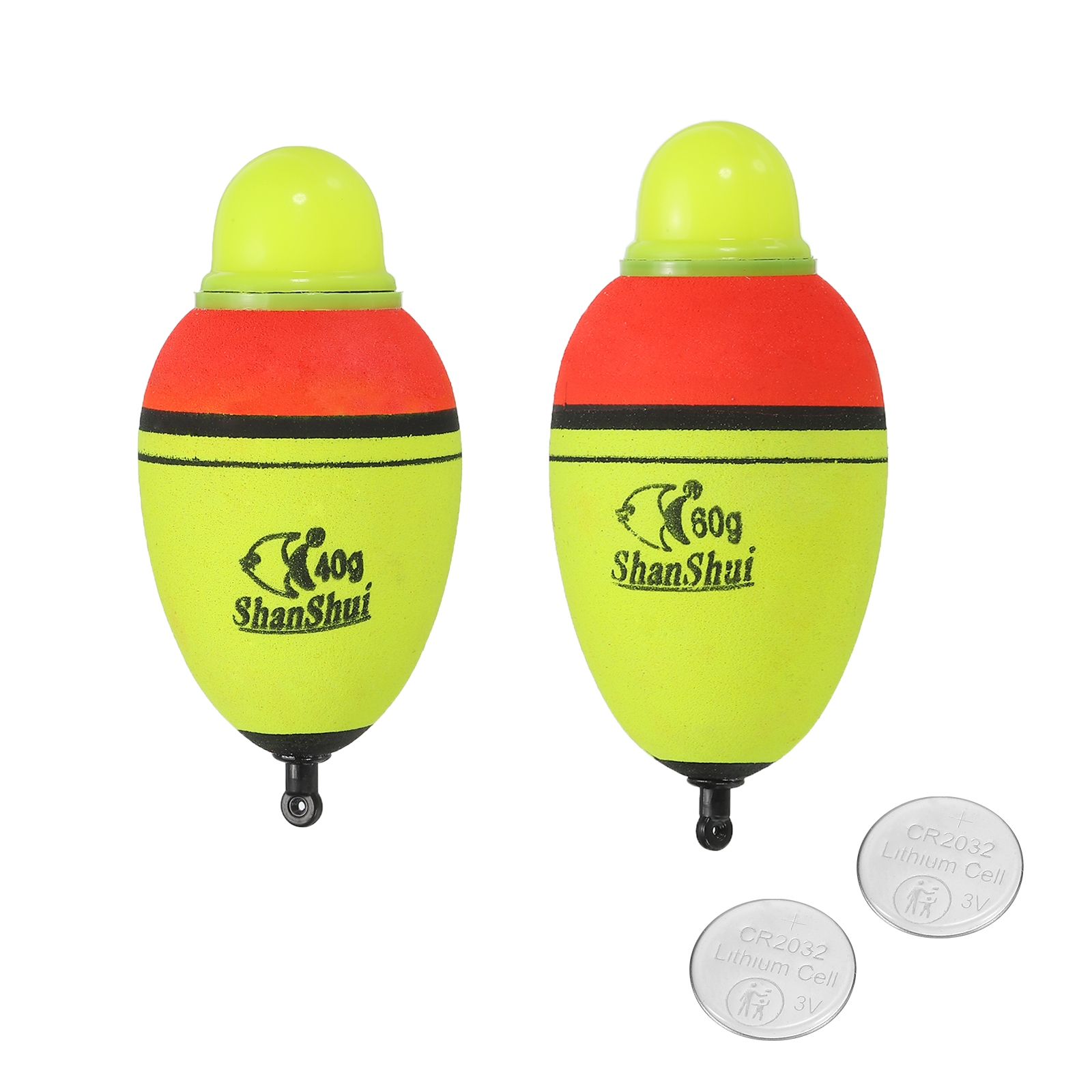1.4oz,2.1oz Lighted Fishing Slip Bobbers with Battery EVA Light Up ...