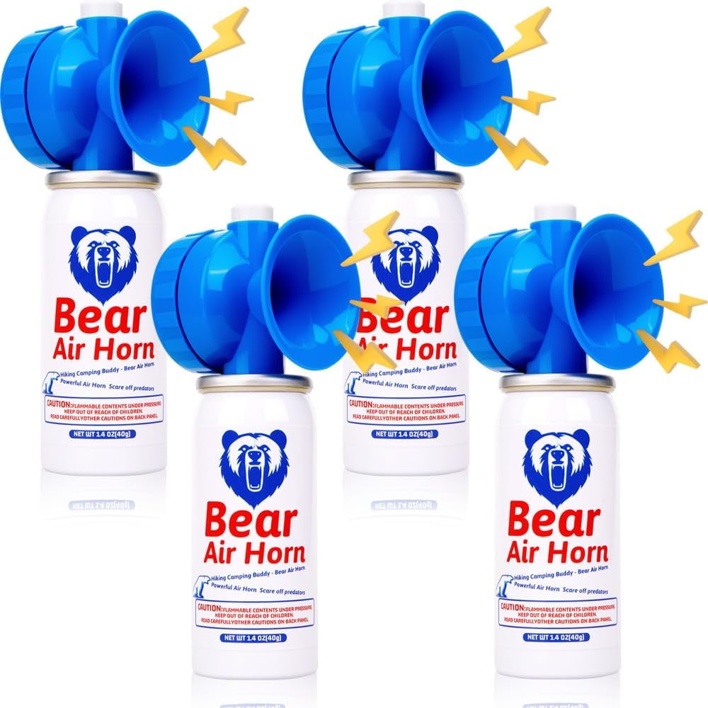 1.4oz Bear Horn for Self Defense, 123dB Loud Mini Air Horn, Audible Up to 1/2 Mile, Safety Air ...