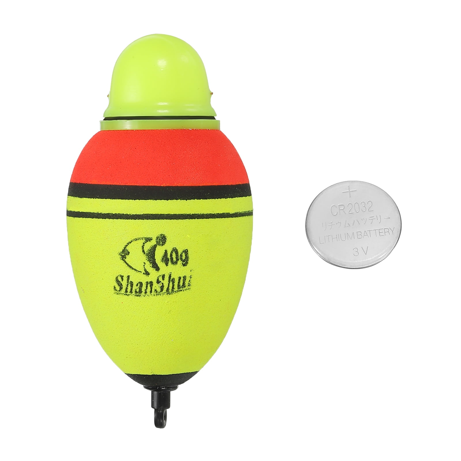 1.4oz Lighted Fishing Slip Bobbers EVA Green Red LED Light Up Fishing ...