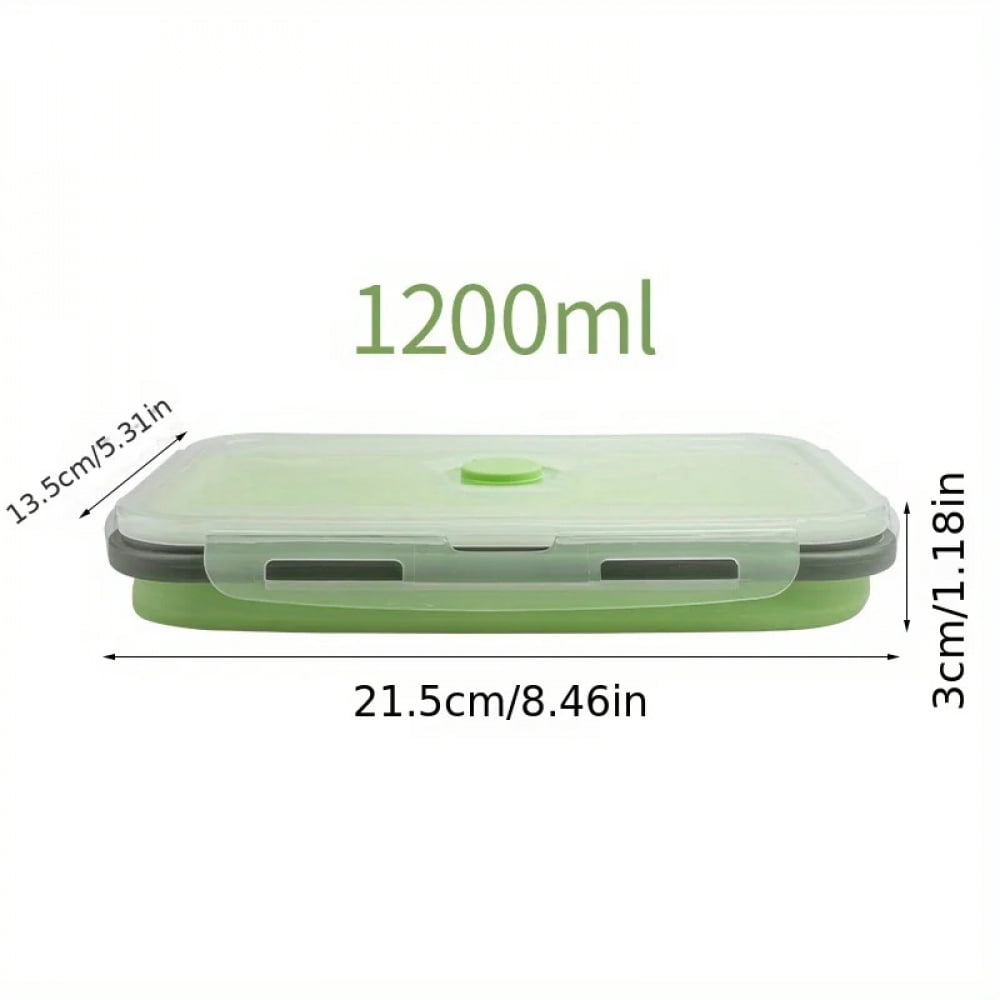 1/4pcs Collapsible Silicone Food Storage Container Stackable Space ...