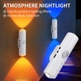 1-4pcs Mini Cat Eye RGB Gradient Wall Light, 120° Motion & Voice Sensor ...