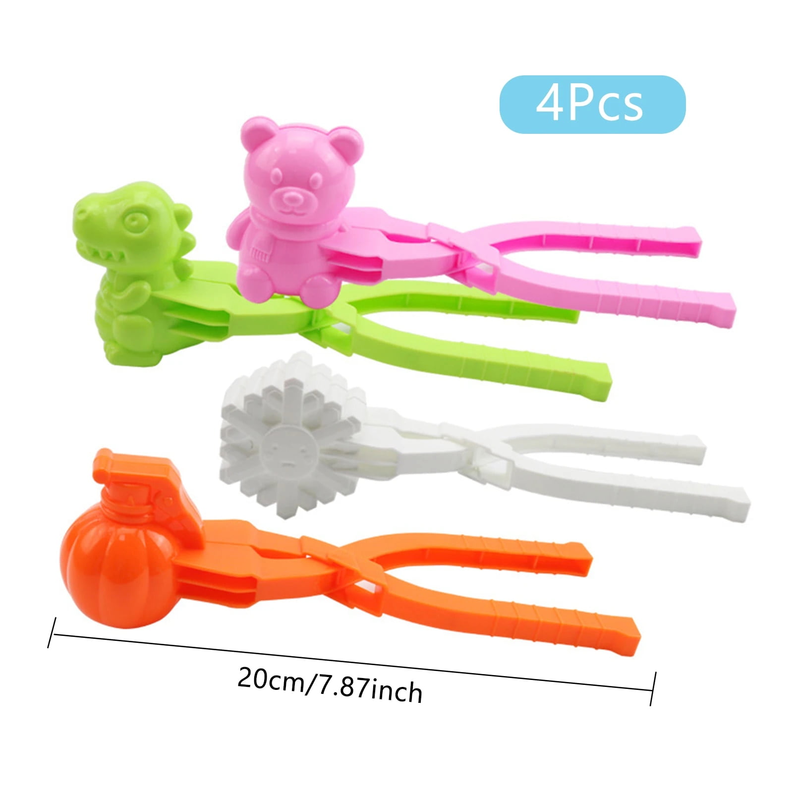 1/4pcs Snowball Clip Snow Grasping Clamps Tool Multi-shape Cartoon ...