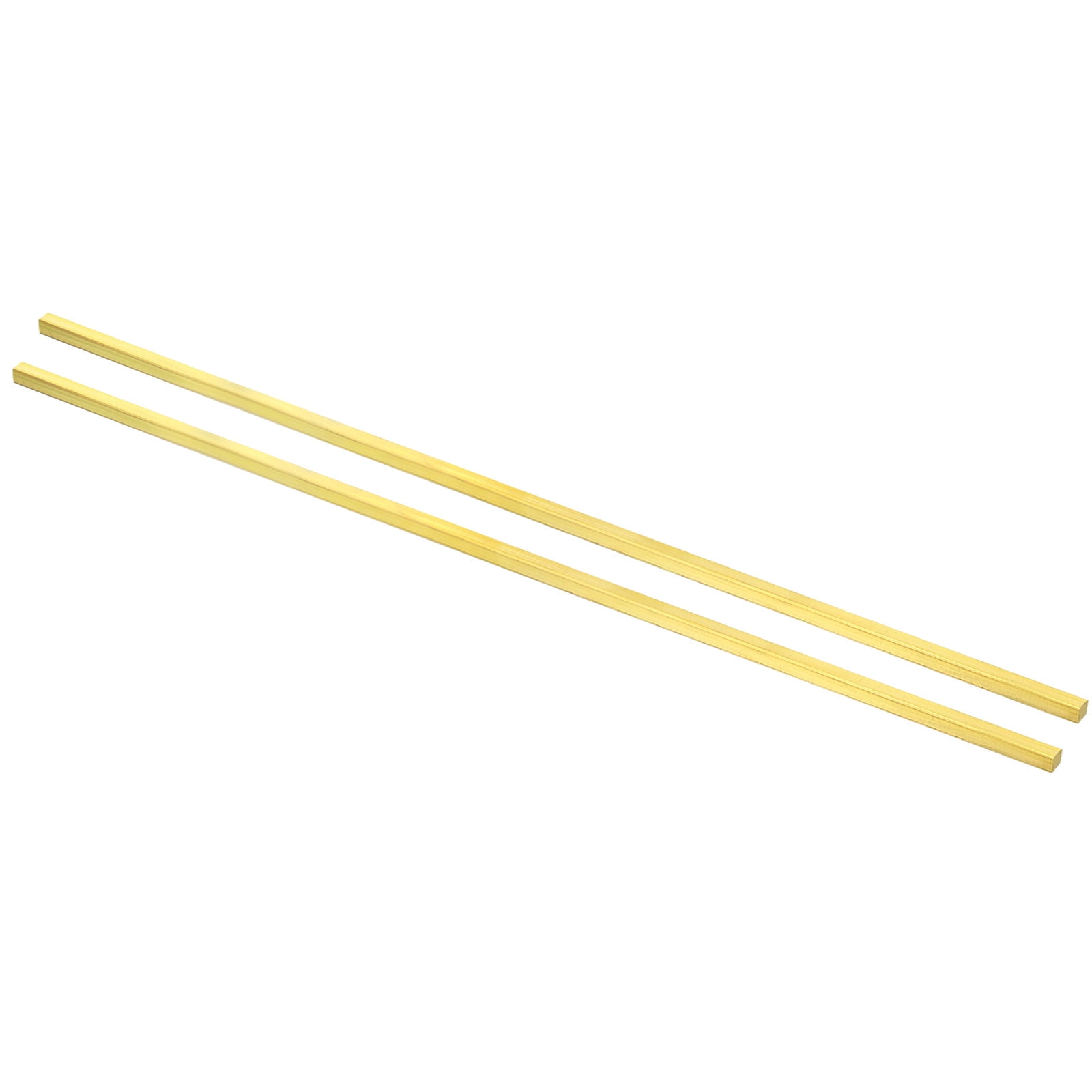 1/4x1/4x16" C36000 Brass Square Bar, 2 Pcs Solid Square Mill Stock ...