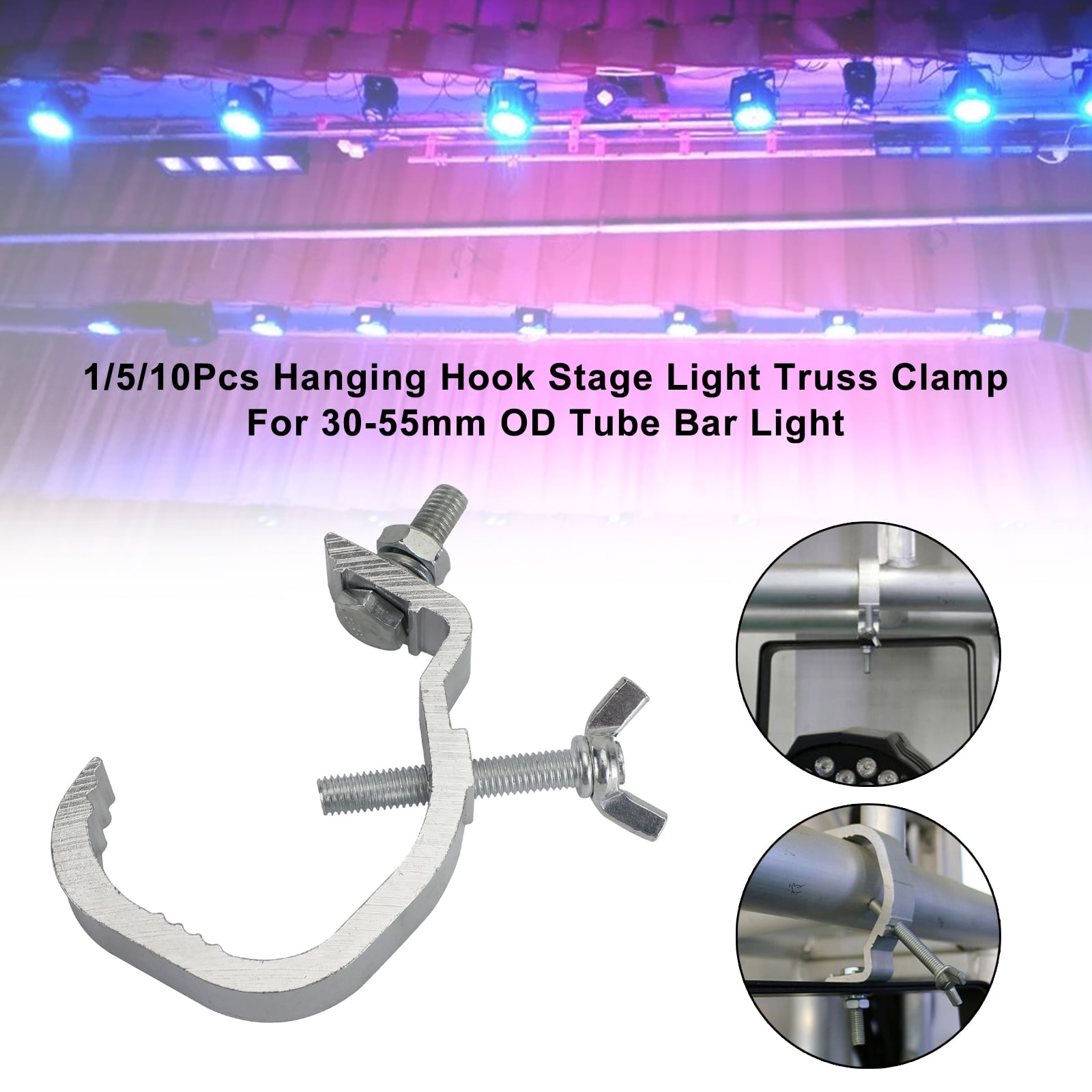 1/5/10Pcs Hanging Hook Stage Light Truss Clamp For 30-55mm OD Tube Bar ...