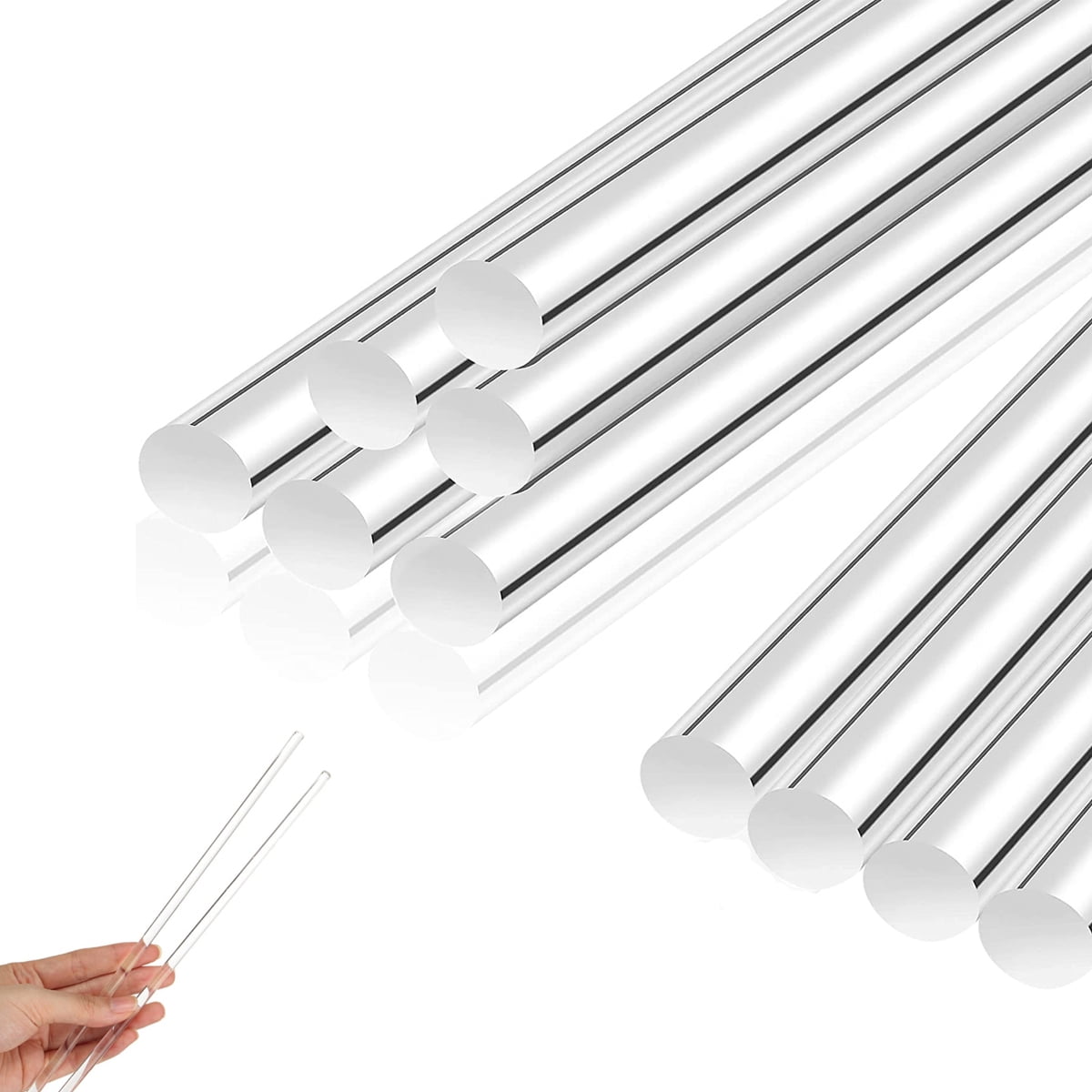 1/5/10pcs Clear Acrylic Rod 1mm-20mm Diameter x100/200/250/300mm Long ...