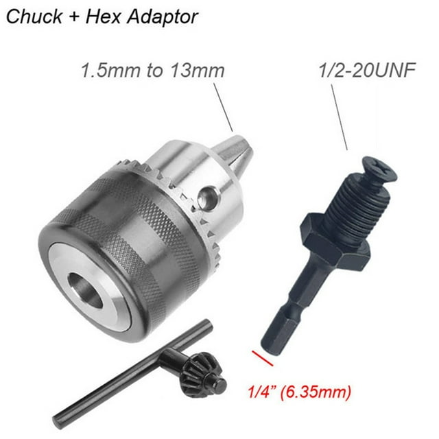 1.5-13mm Converter 1/2"-20UNF Drill Chuck Quick Change Adapter For ...