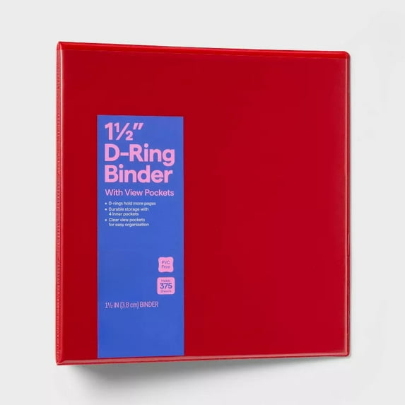 1.5" 3 Ring Binder Clear View - ub&ub - Walmart.com