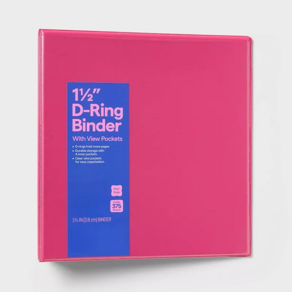 1.5" 3 Ring Binder Clear View - ub&ub - Walmart.com
