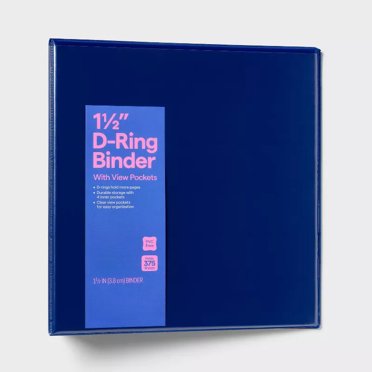 Exceed 1.5 inch Heavy Duty Binder, Black, Slant D-Ring - Walmart.com