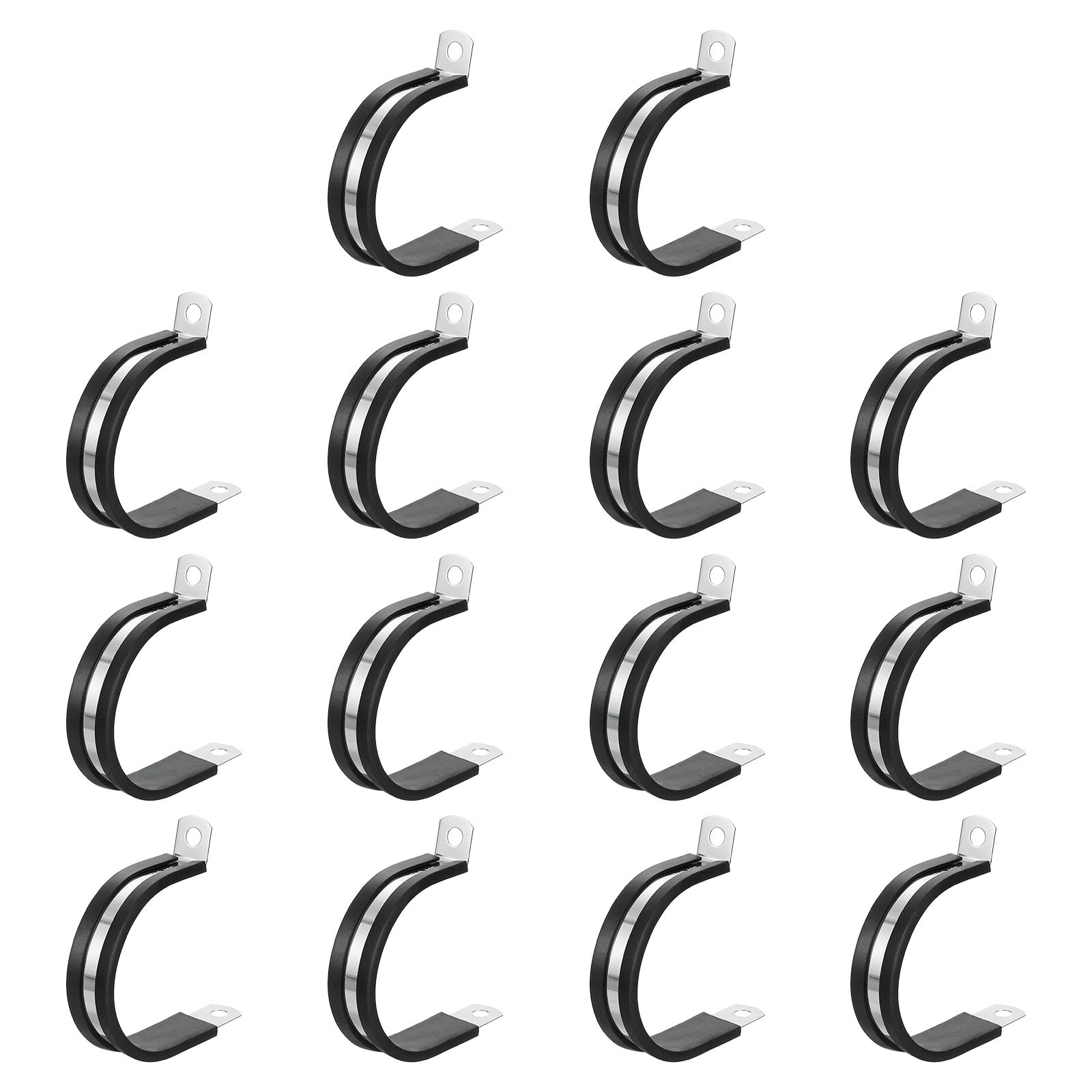 1-5/8"(42mm) Cable Clamp, 304 Stainless Steel Rubber Cushioned ...