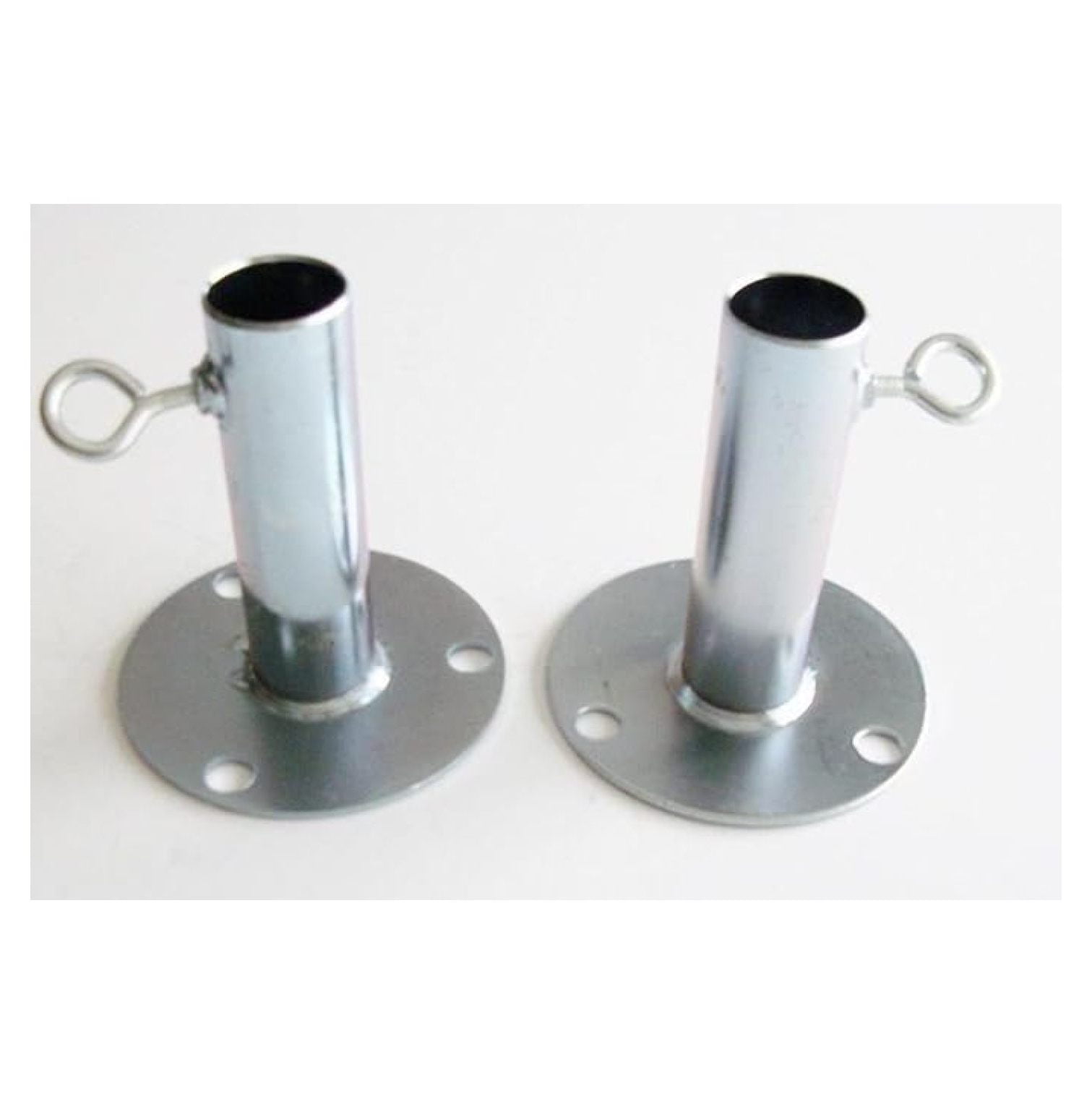 1 5/8" Foot Pad Canopy Fitting - 2 Pack Galvanized Steel Ground Plate ...