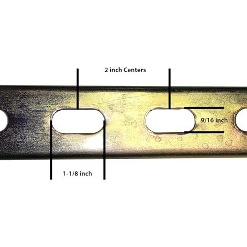 1-5/8" x 1-5/8" x 24 inches, Gold Galvanized Steel, Slotted Strut ...
