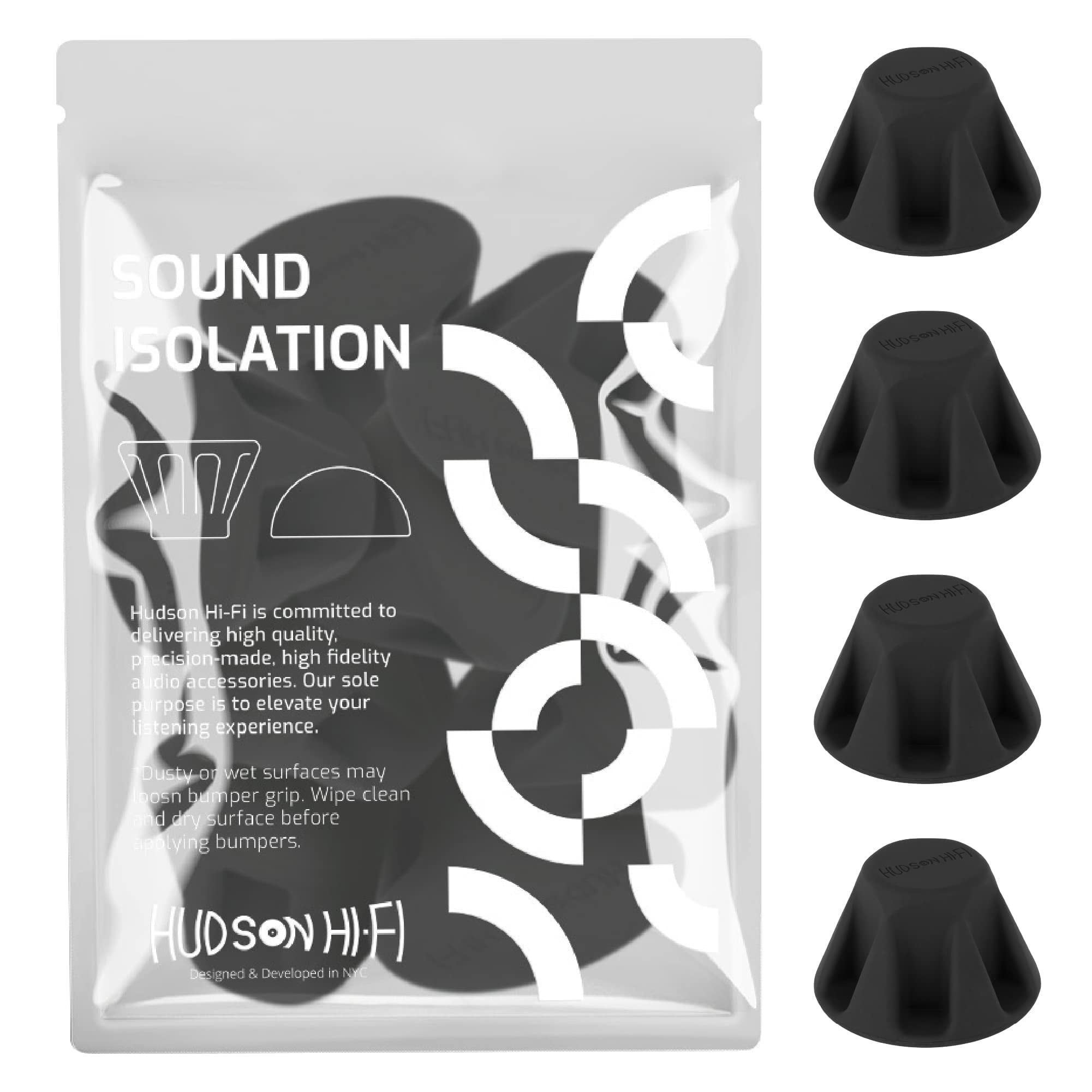 1.5” Bigfoot Isolation Feet - Non Adhesive Rubber Stoppers - 4 Pack Non ...