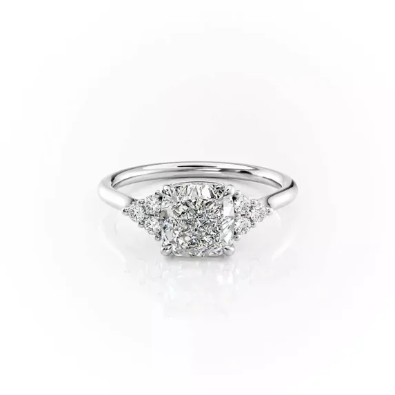 1.5 CT Cushion Cut Simulated Diamond, Classic Diamond Engagement Ring ...