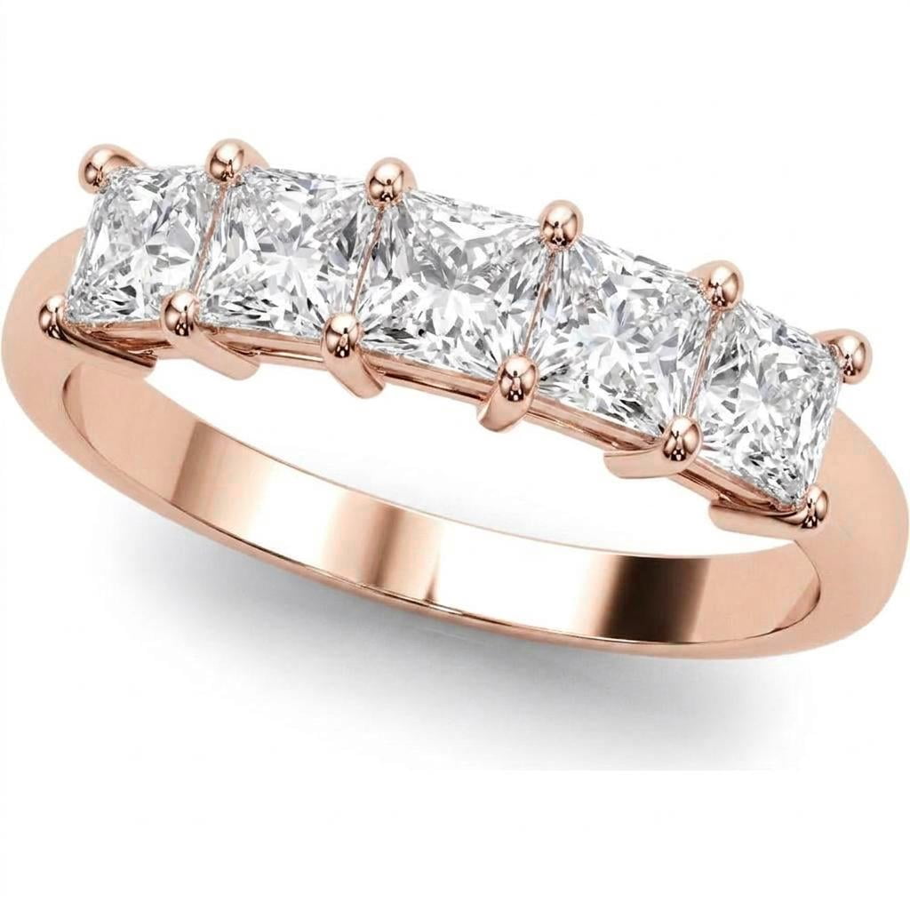 1.5 Carat 14K Rose Gold IGI Certified Lab Grown Princess Cut Diamond ...