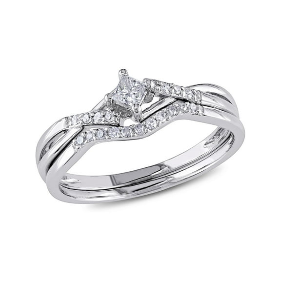 AFFY 1.00 Carat Princess Cut White Natural Diamond Engagement Wedding ...