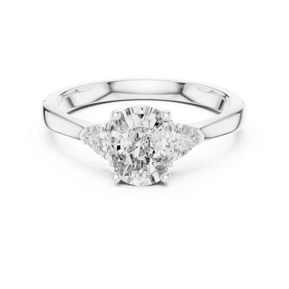 1.5 Carat Cushion Cut Moissanite Diamond Three Stone Ring for Women ...