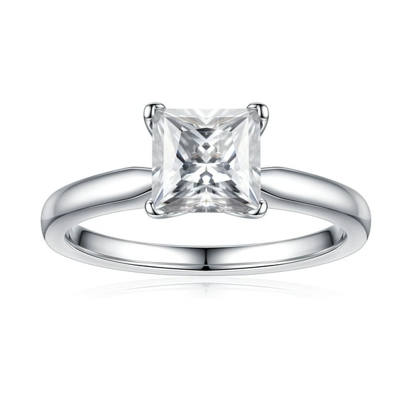 1 CT Moissanite Wedding Ring for Women Lab Diamond Engagement Rings ...