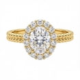 1.5 Carat Moissanite Rings for Women D Color VVS1 Clarity Gold Diamond ...