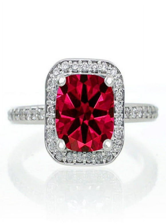 Princess Cut Ruby Ring