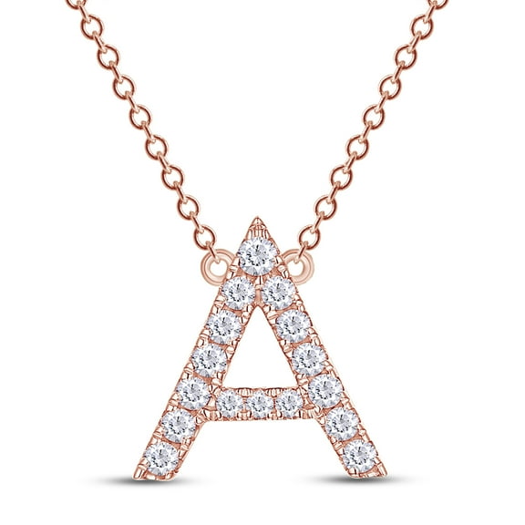 1Ct Round Lab Created Diamond Initial "R" Letter Necklace 14k Yellow ...