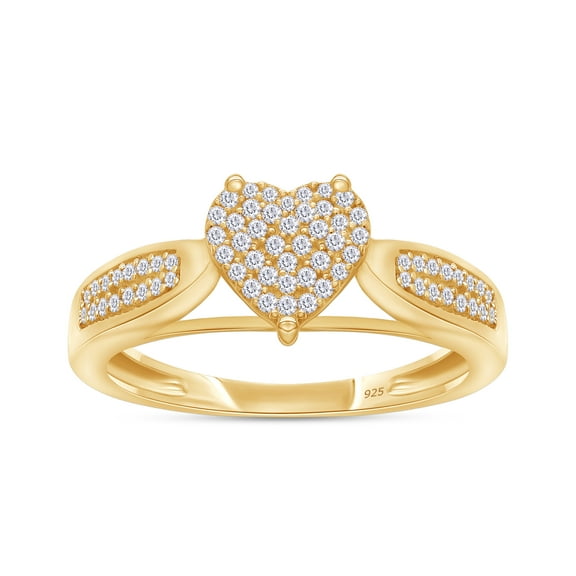 AFFY 0.14 Carat Round White Natural Diamond Men's Wedding Ring 14K ...