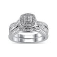 Forever Bride Bridal 1/5 ct Cushion Shaped Halo Diamond Engagement Ring ...