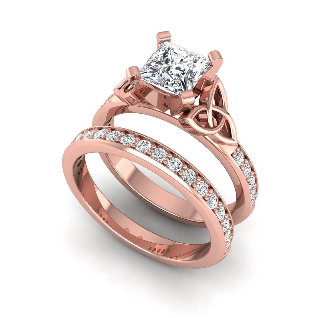 1.5 Ct Lab Grown Diamond Engagement Ring Set for Women, IGI Certified E ...