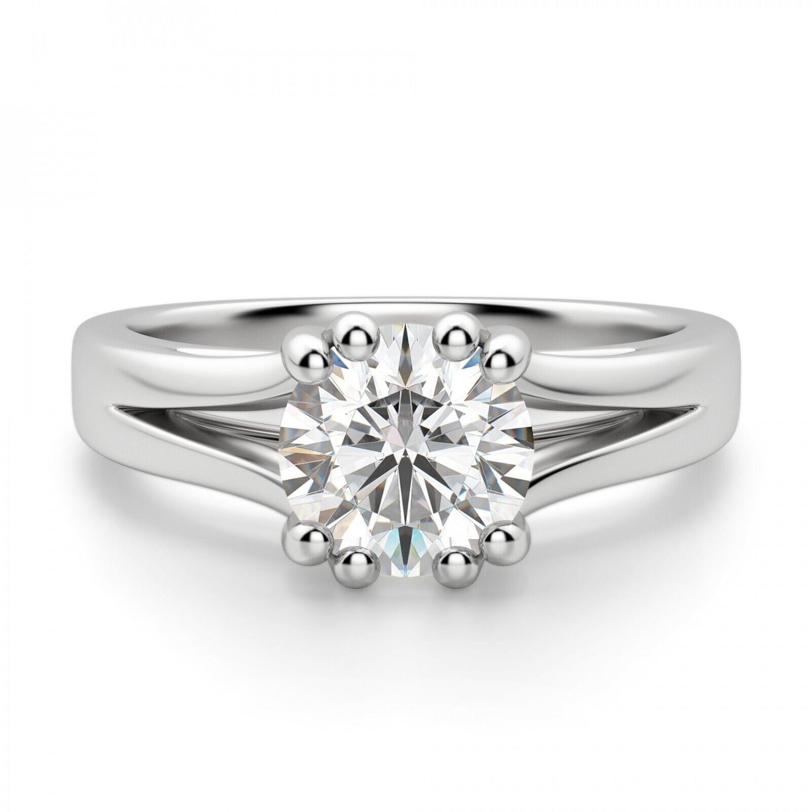 1.5 Ct Round Diamond Solitaire Engagement Ring, Perfect Proposal Ring ...