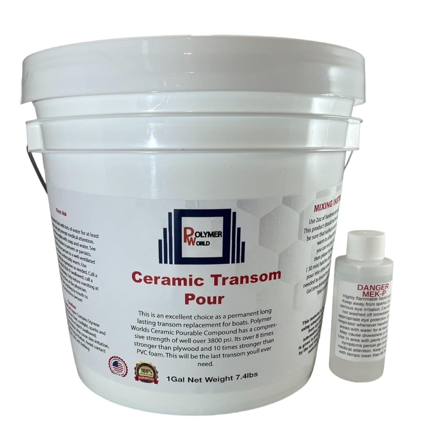 1-5 Gallon Ceramic Transom Pour for Transom Repairs, Docks, Power Boats ...