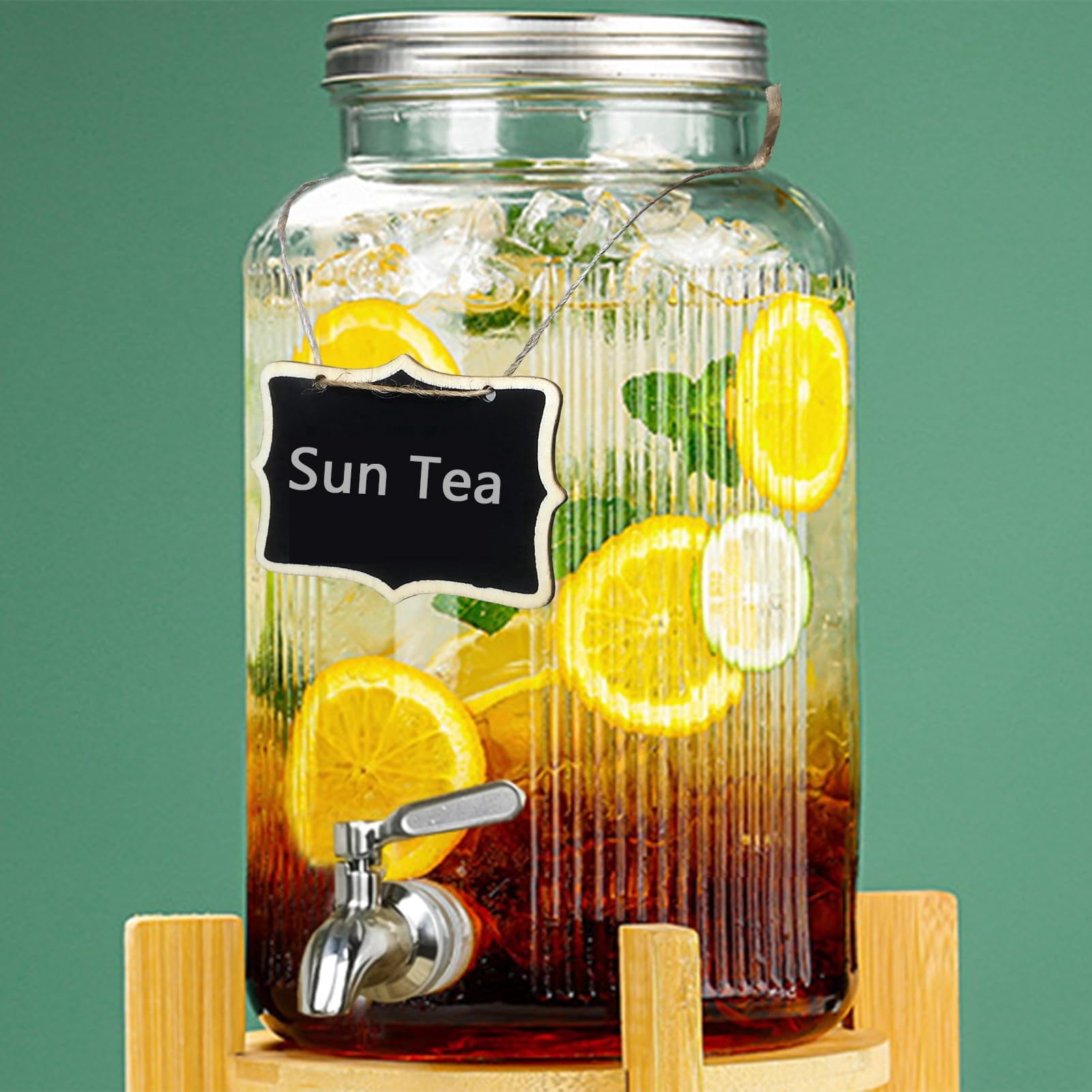 Mapeoes Glass 1.5 Gallon with Spigot Temperature Sticker for Kombucha ...